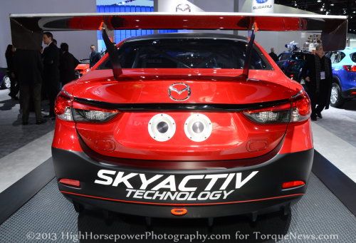 The rear end of the 2014 Mazda 6 Skyactiv-D race car | Torque News